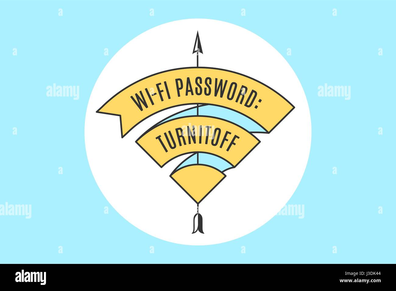 Vintage ribbon WiFi sign for free wi-fi in cafe or restaurant Stock ...