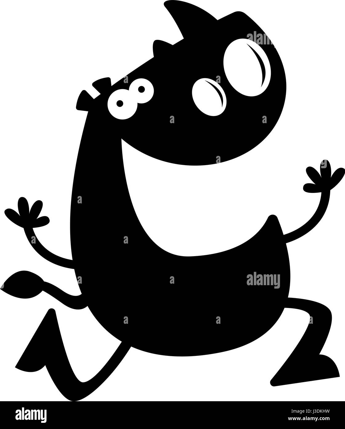 A cartoon silhouette of a rhino running Stock Vector Image & Art - Alamy