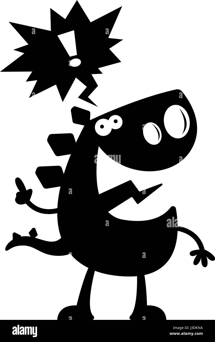 A cartoon silhouette of a stegosaurus dinosaur talking Stock Vector ...