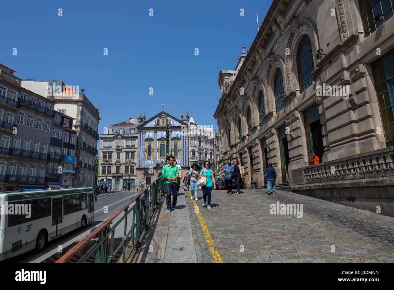 PORTO, PORTUGAL - APRIL 17: Street view of Porto in Portugal on April ...