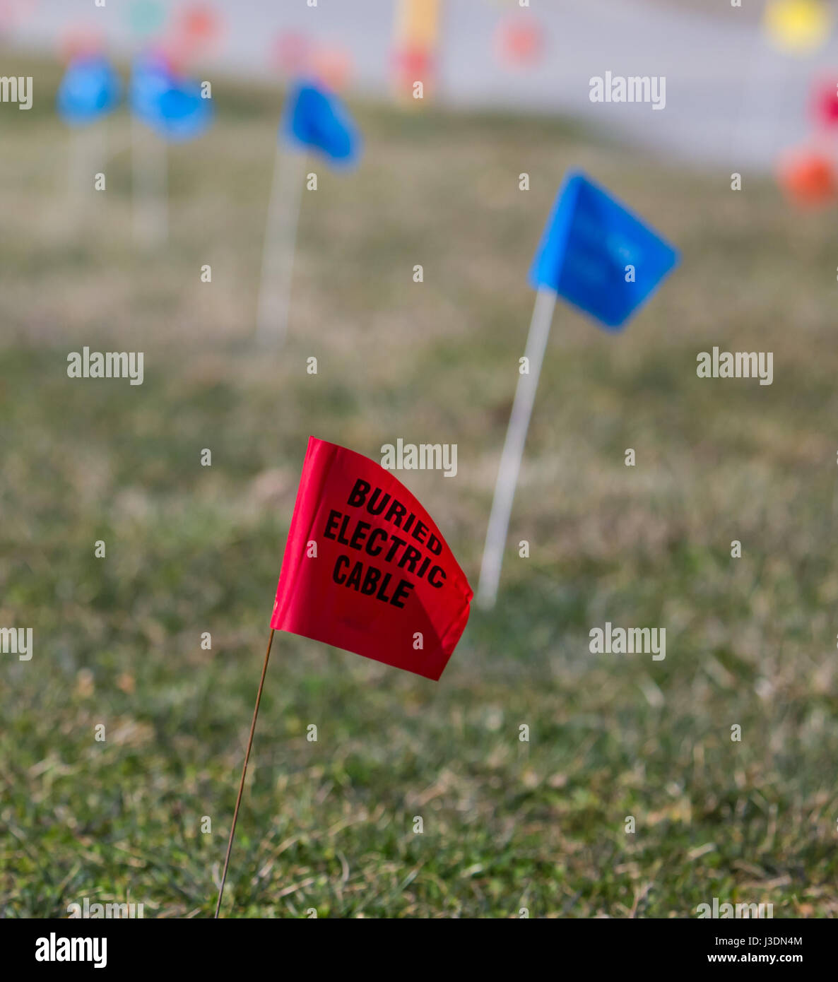 Marking of underground utilities hi-res stock photography and images ...