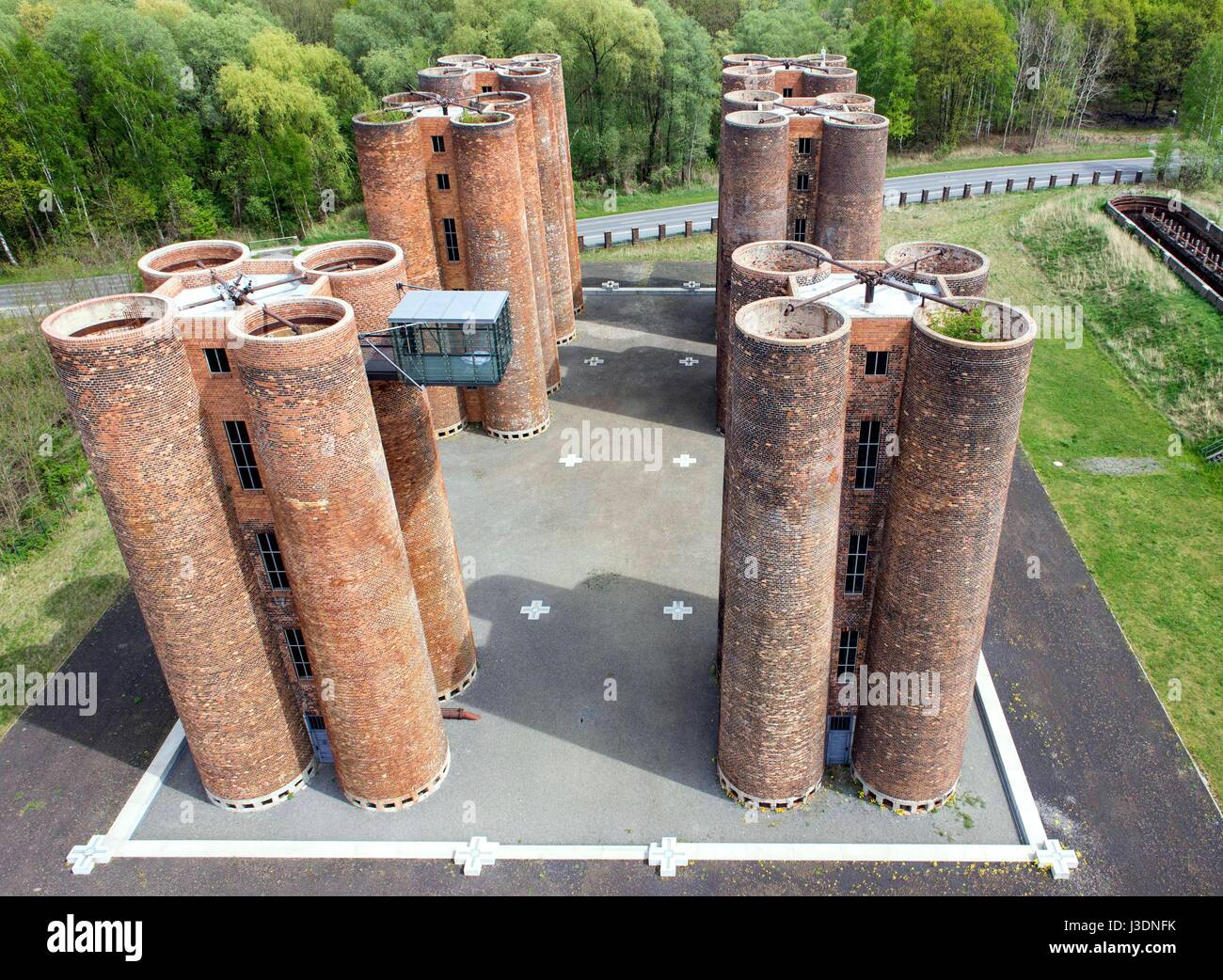 The Lauchhammer Bio Towers Stock Photo - Alamy