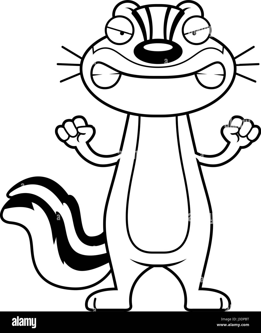 A cartoon illustration of a chipmunk looking angry Stock Vector Image ...