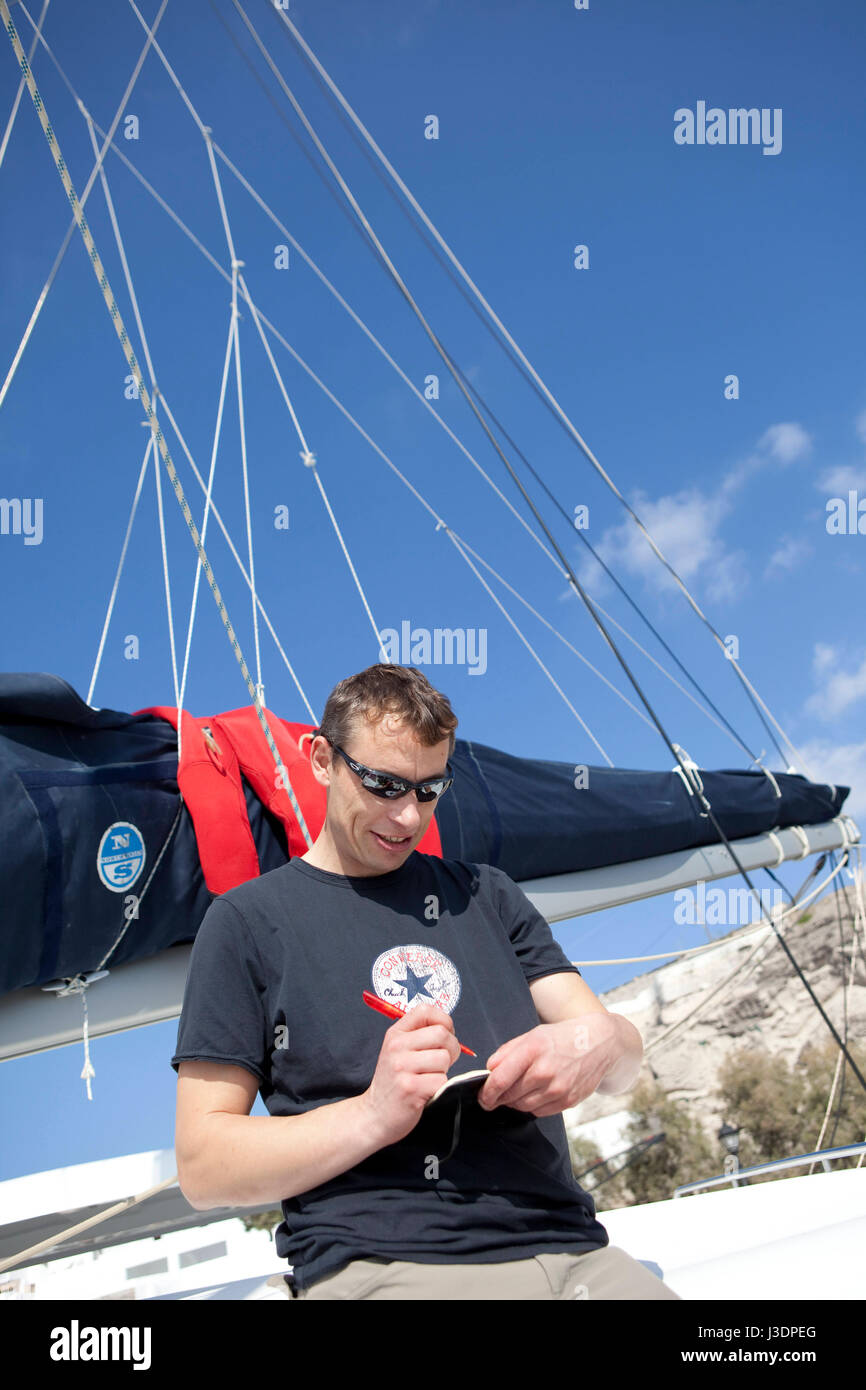 Freediving world record holder Herbert Nitsch at the training camp on ...