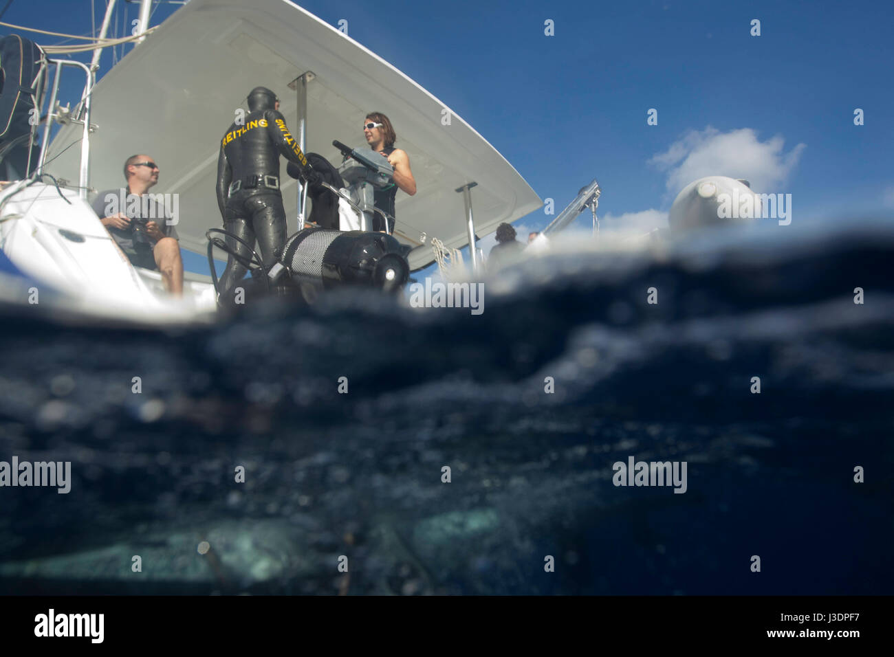 Freediving world record holder Herbert Nitsch at the training camp on ...