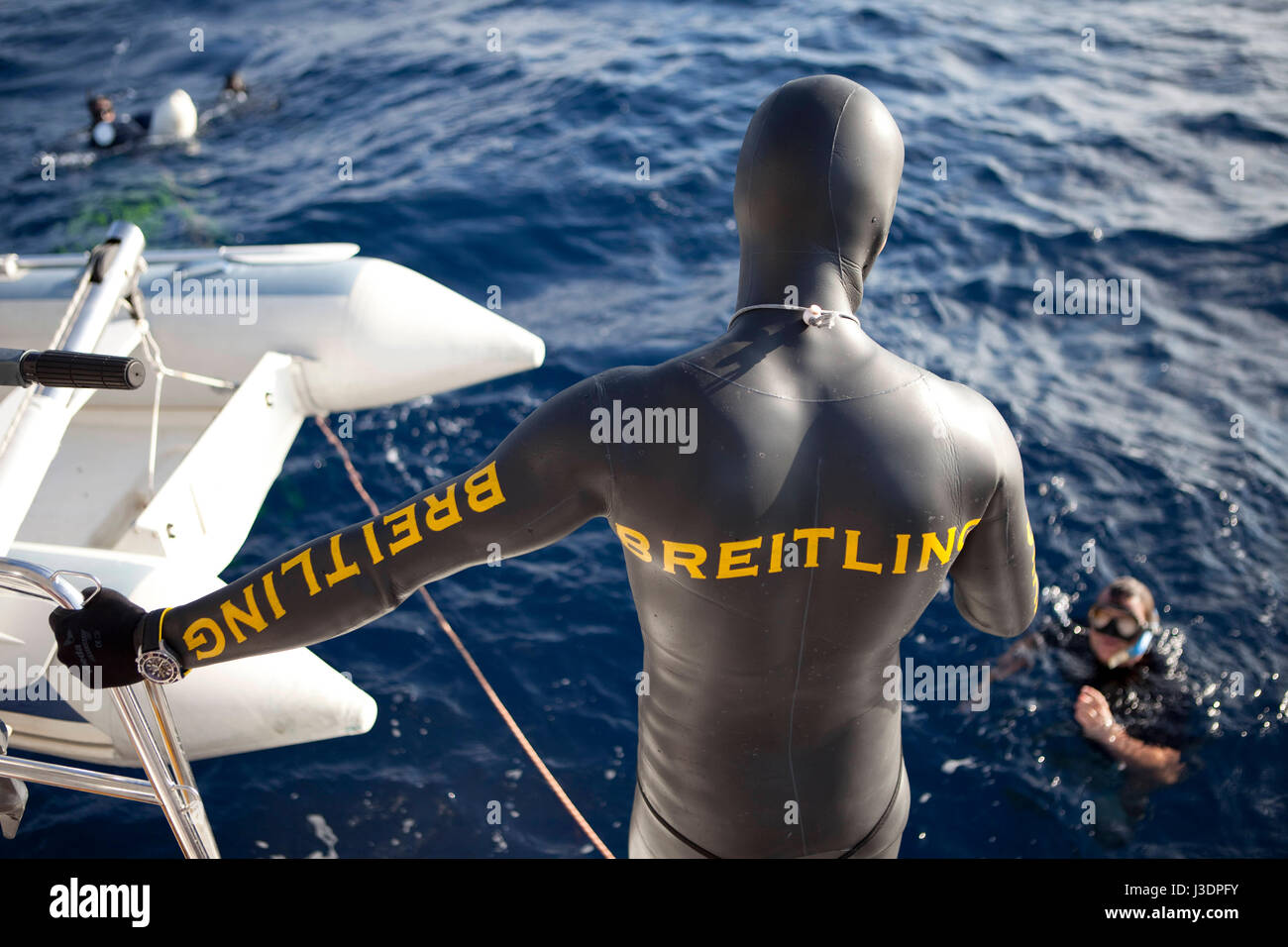 Freediving world record holder Herbert Nitsch at the training camp on ...