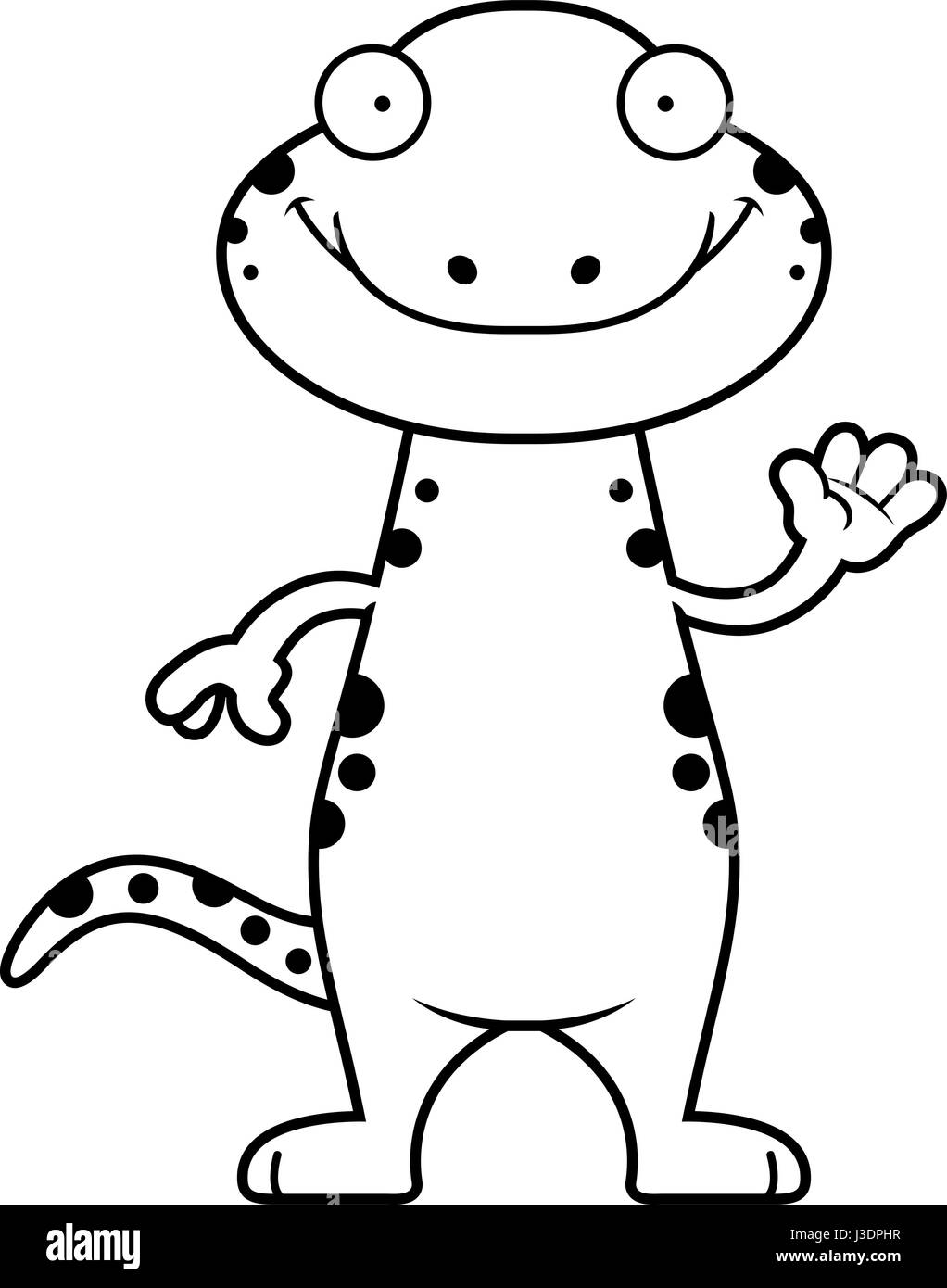 A cartoon illustration of a salamander waving Stock Vector Image & Art ...