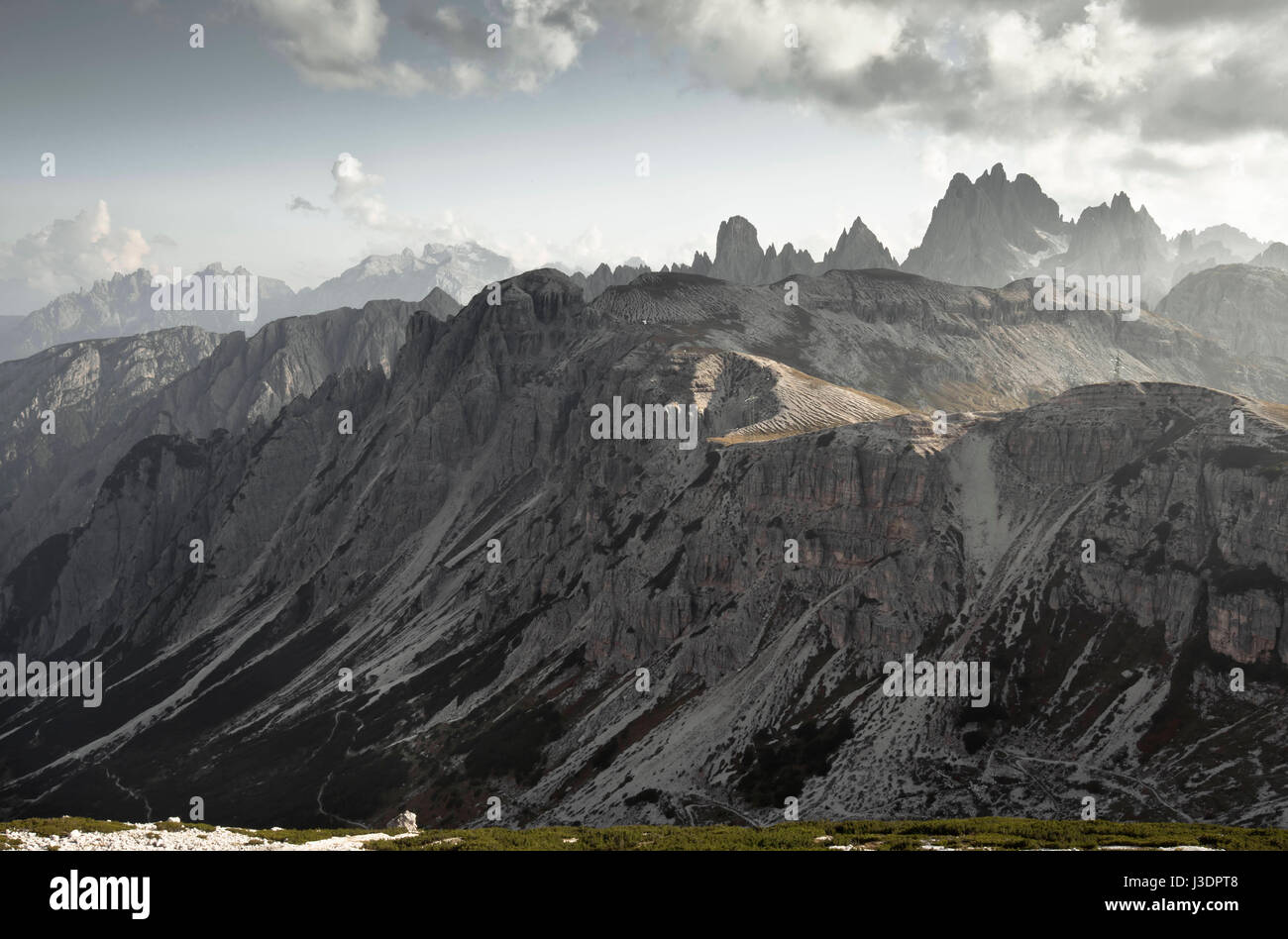 Climbing on the Cima Grande in the Dolomites Stock Photo - Alamy
