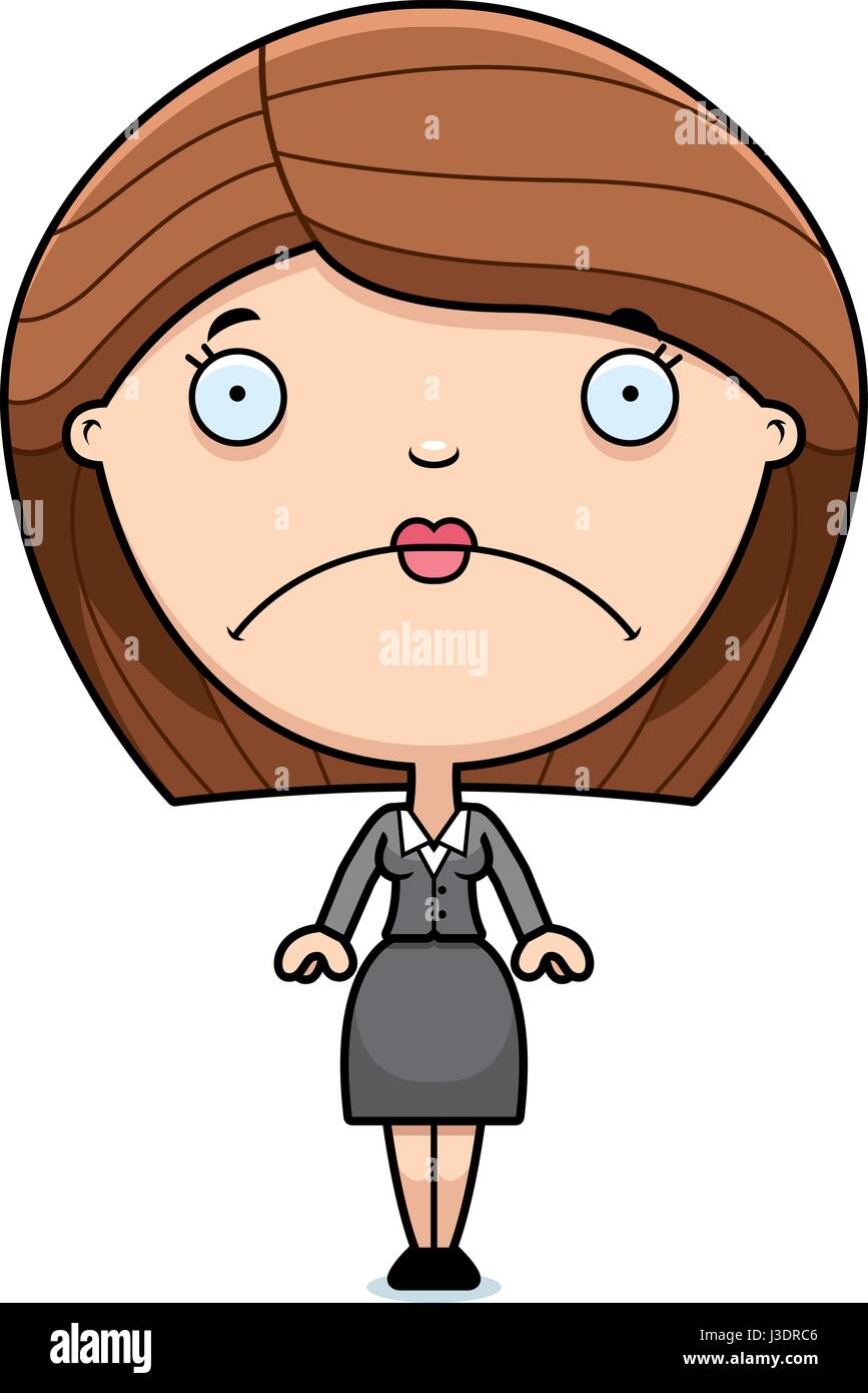 Depressed business woman upset Stock Vector Images - Alamy