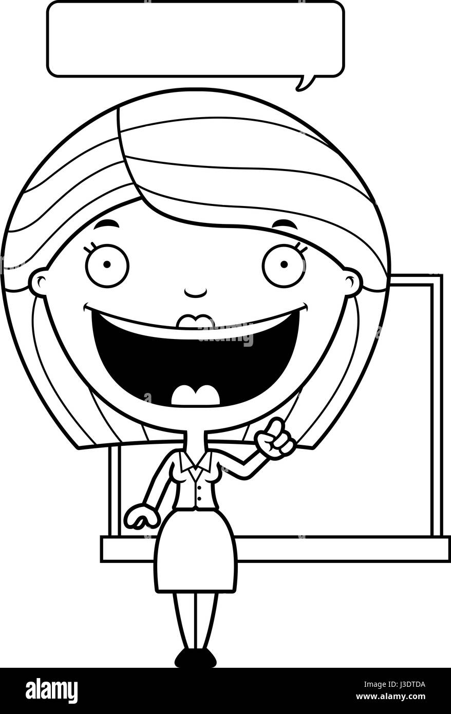 A cartoon illustration of a teacher talking Stock Vector Image & Art ...