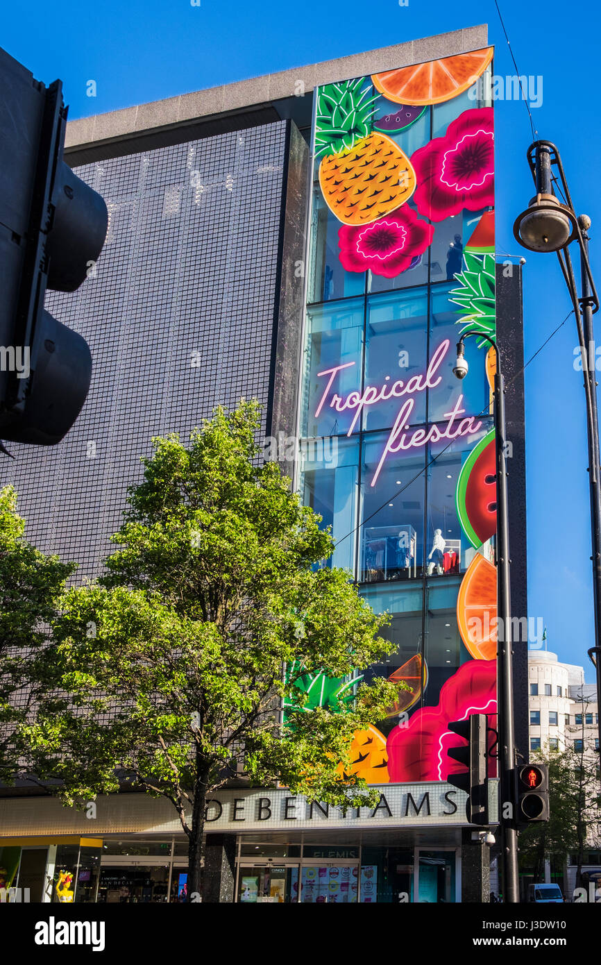 Debenhams department store on Oxford Street, London, England, U.K Stock ...