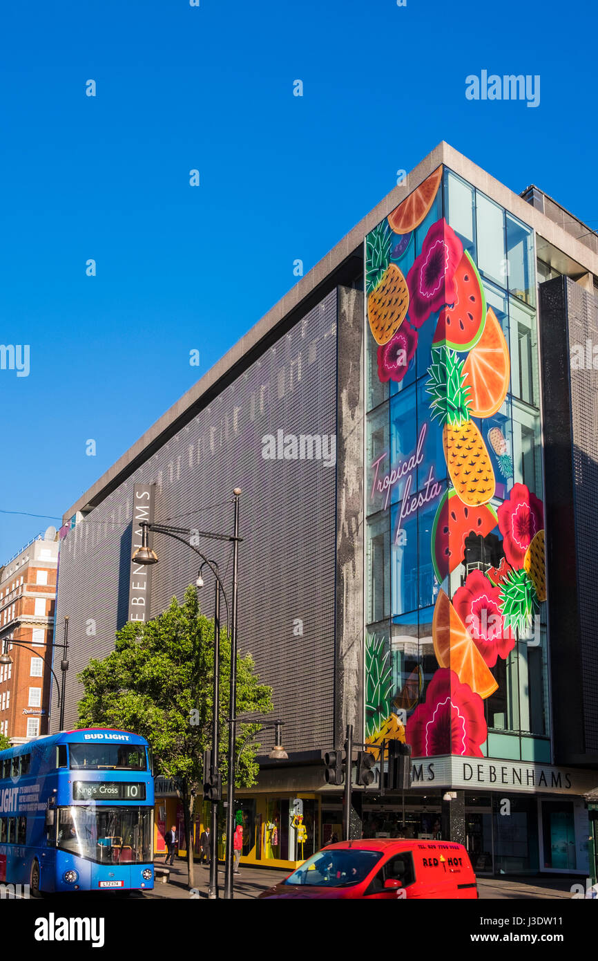Debenhams department store on Oxford Street, London, England, U.K Stock ...