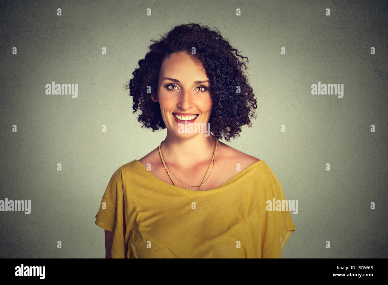 Happy smiling woman Stock Photo - Alamy