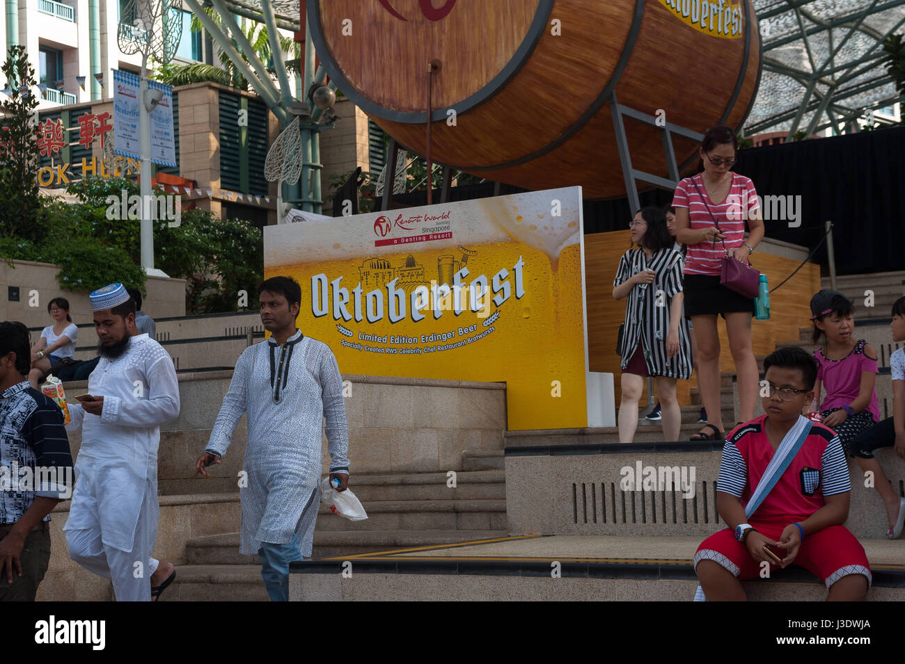 Visitors on Sentosa Island Stock Photo - Alamy