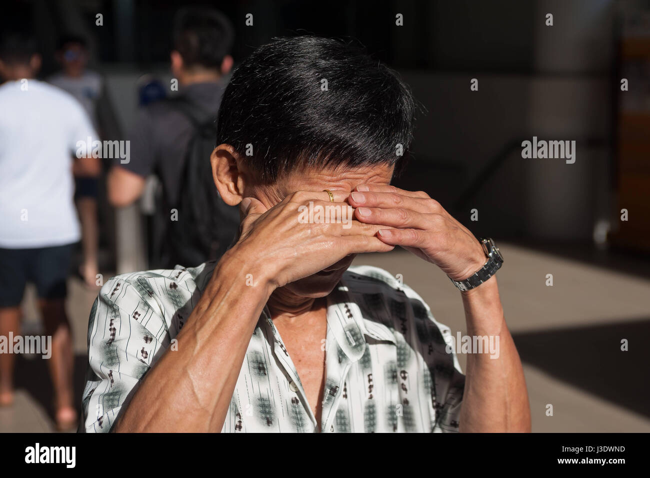 Singapore, Republic of Singapore, 2016, Passerby in Ang Mo Kio Stock ...