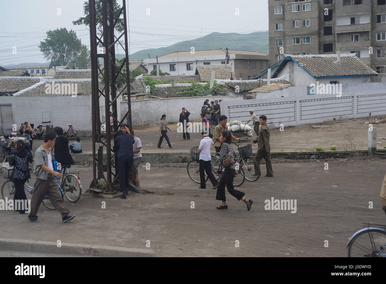 Wonsan, North Korea, Asia, A street scene in Wonsan Stock Photo - Alamy