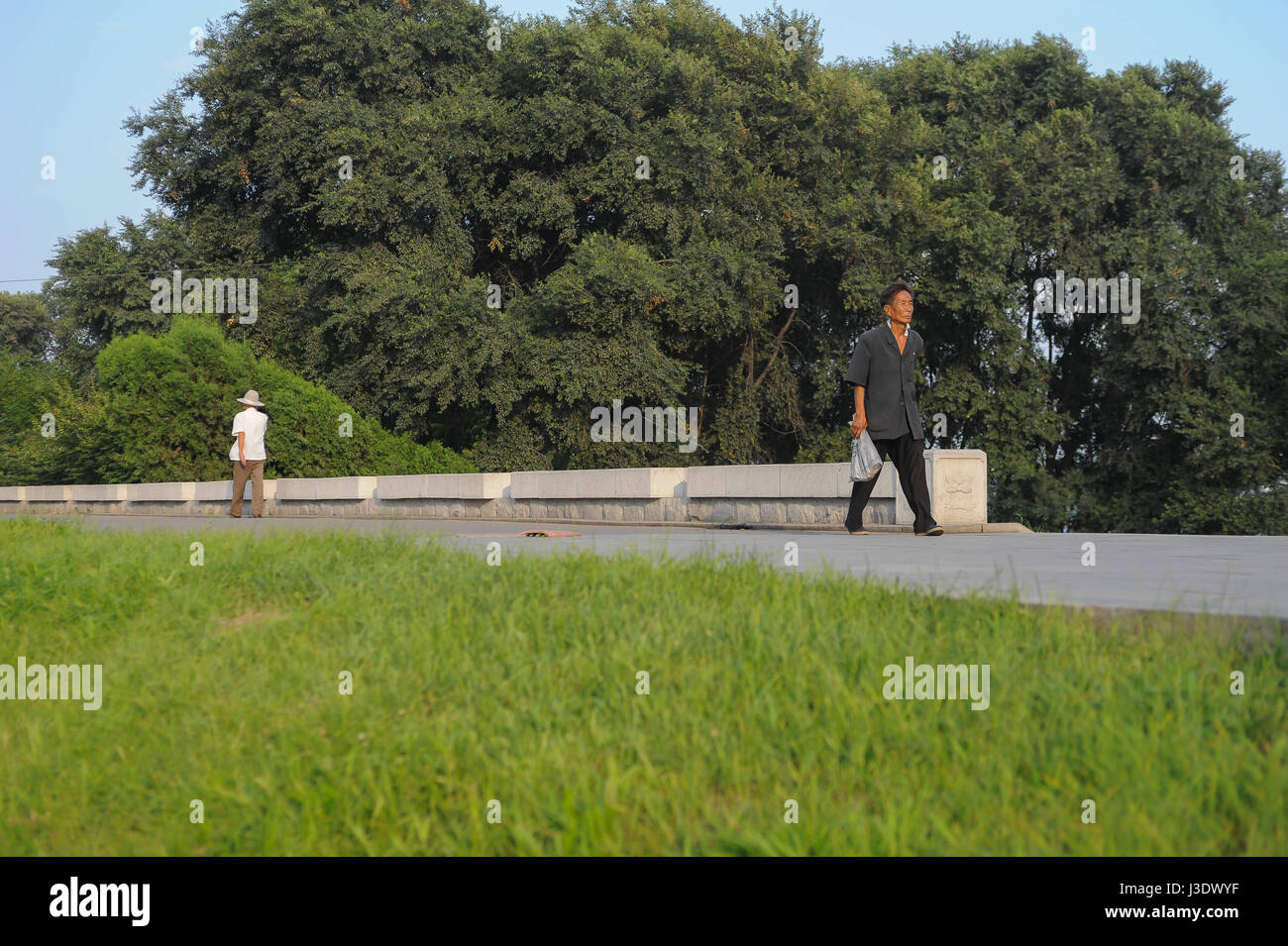 Pyongyang, North Korea, Asia, A street scene in Pyongyang Stock Photo ...