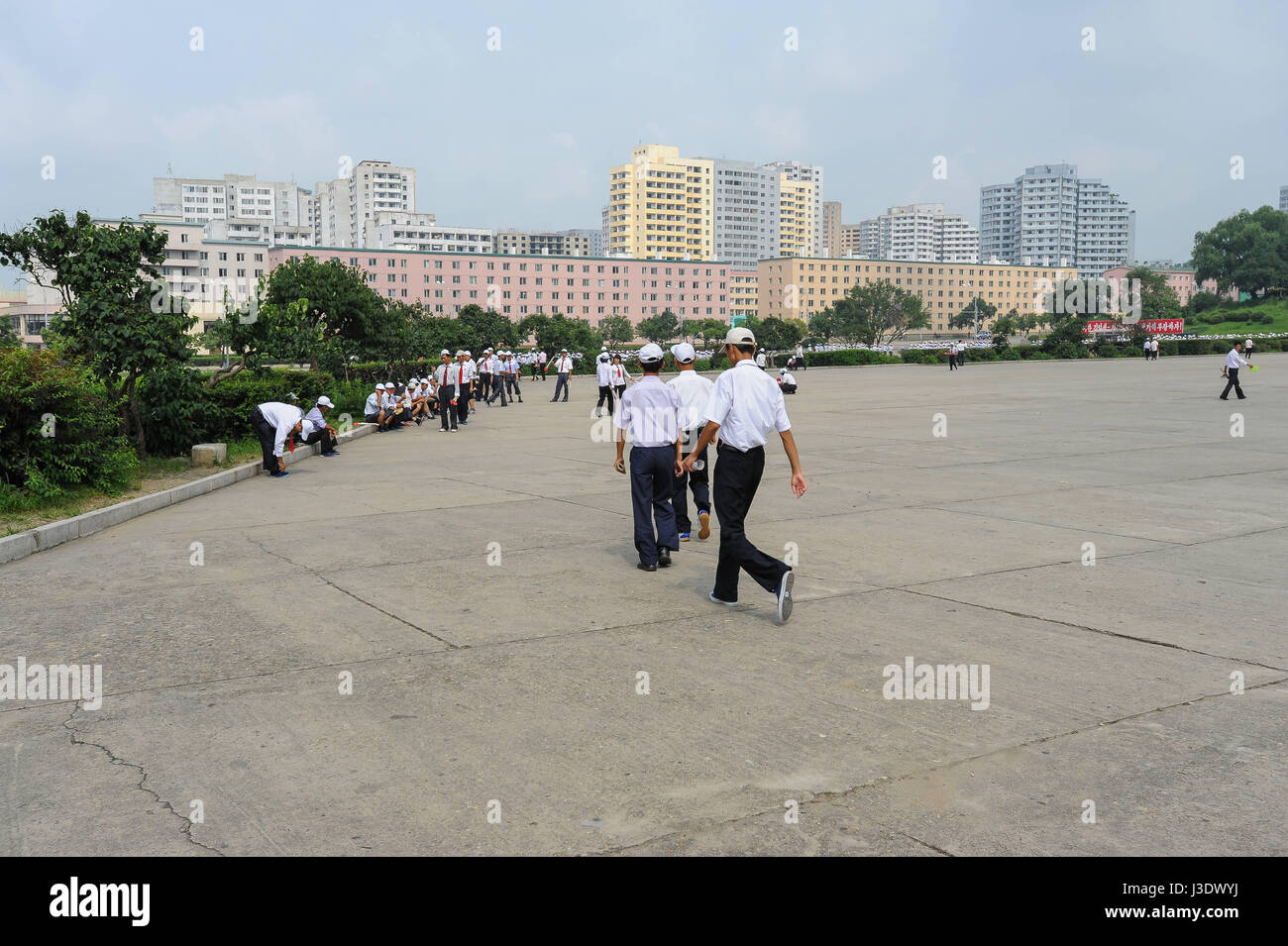 Pyongyang, North Korea, Asia, A street scene in Pyongyang Stock Photo ...