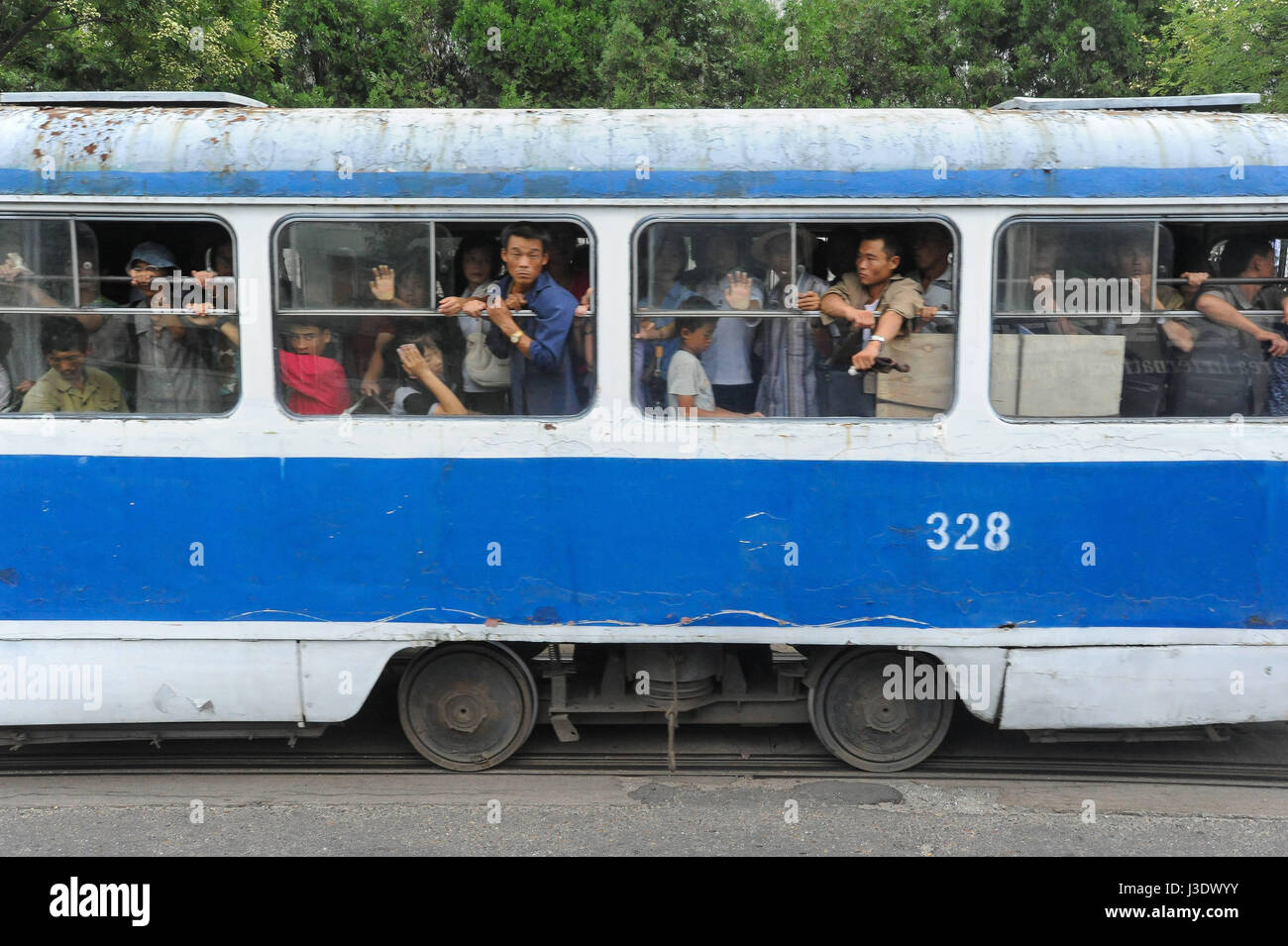 Pyongyang, North Korea, Asia, A tramway in Pyongyang Stock Photo - Alamy