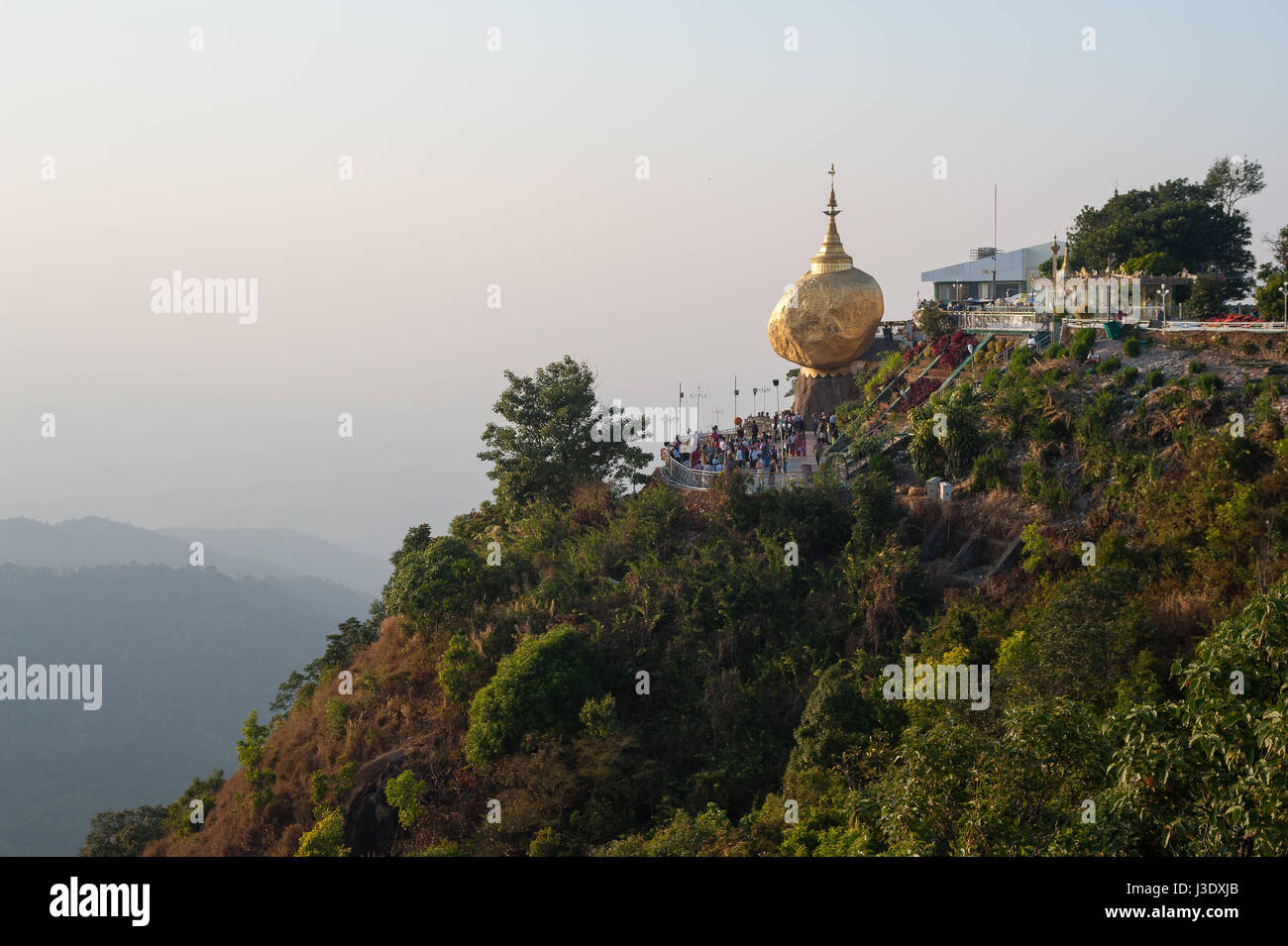Kyaikto, Republic of the Union of Myanmar, Asia, Golden Rock with the ...