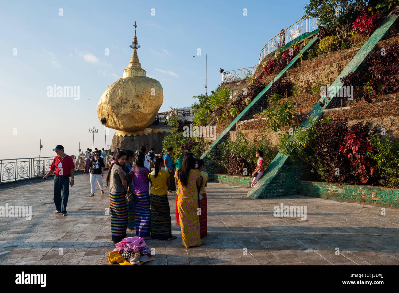 Kyaikto, Republic of the Union of Myanmar, Asia, Golden Rock with the ...