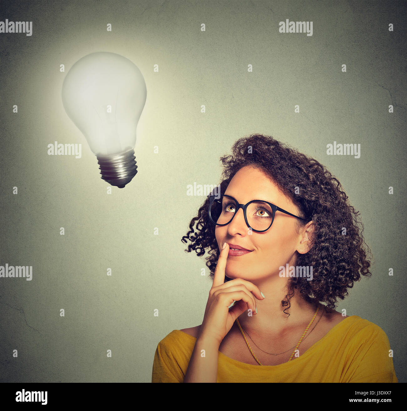 Idea Light Bulb Over Head