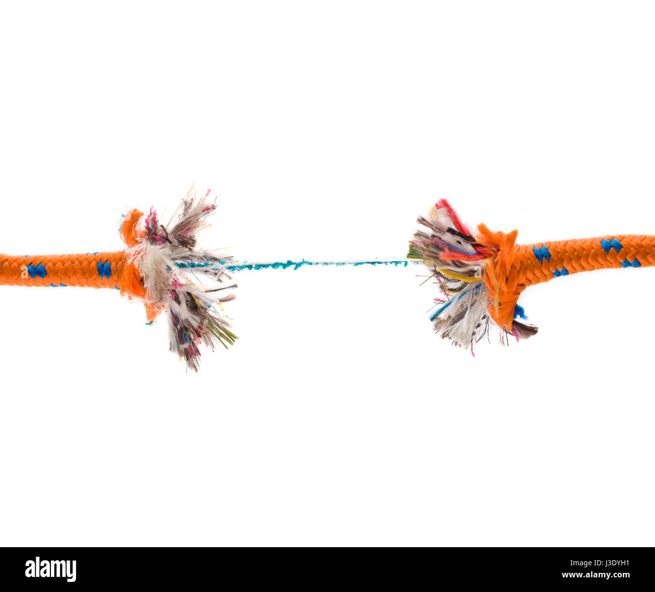 Breaking rope - risk and adversity Stock Photo - Alamy