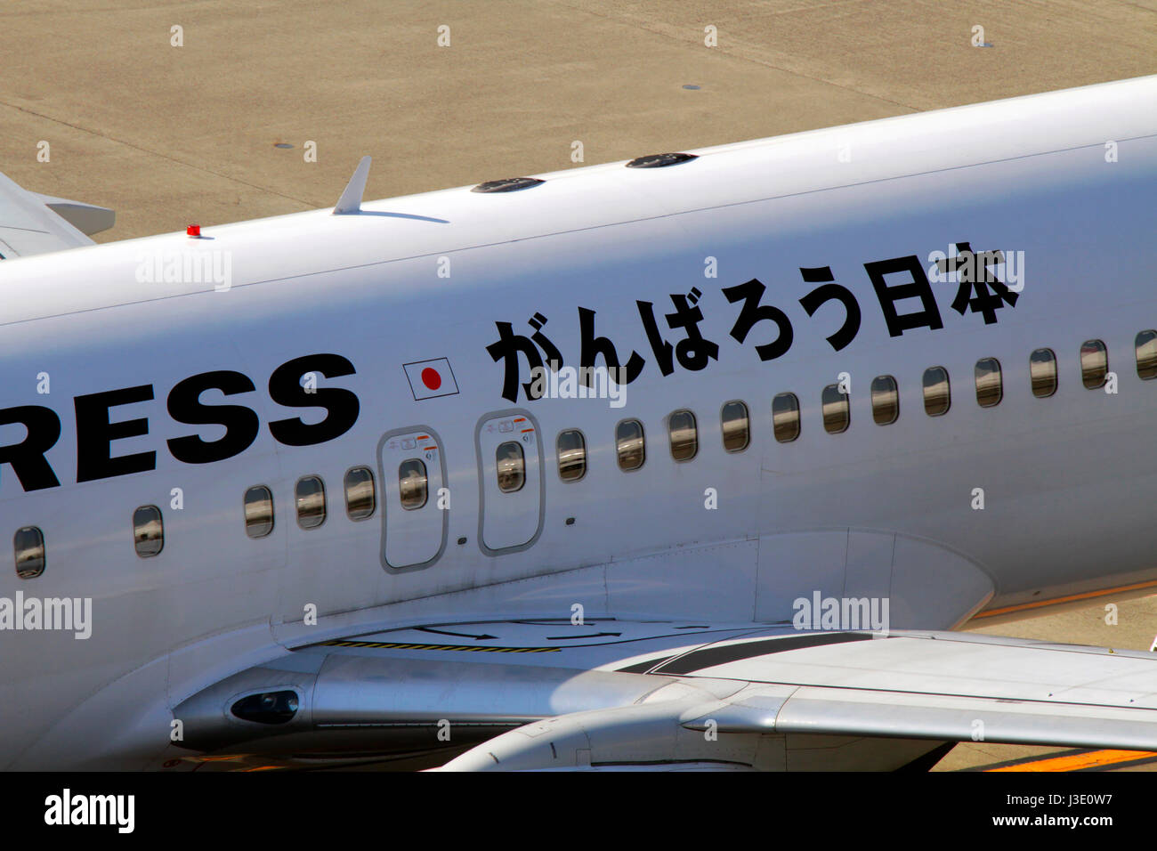 JAL Express Boeing 737 Painted Slogan "Do Our Best Japan" in Japanese ...