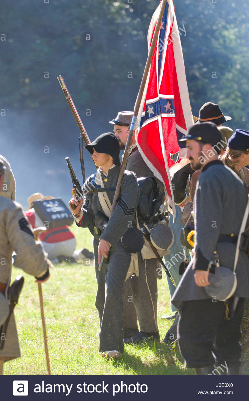 Confederate Soldier And Flag High Resolution Stock Photography and ...