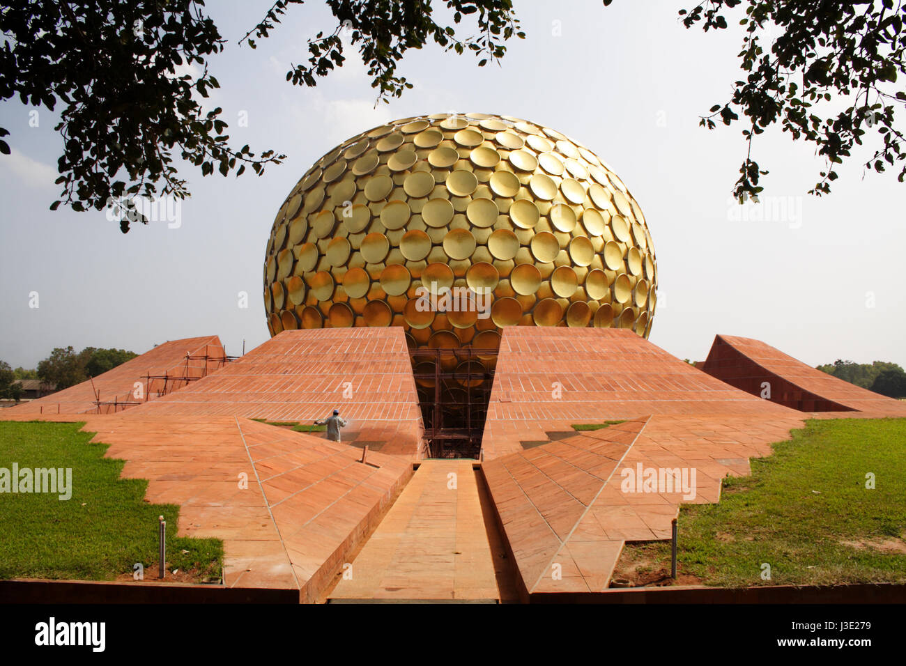 The Matromandir, the central feature of the utopian community of ...