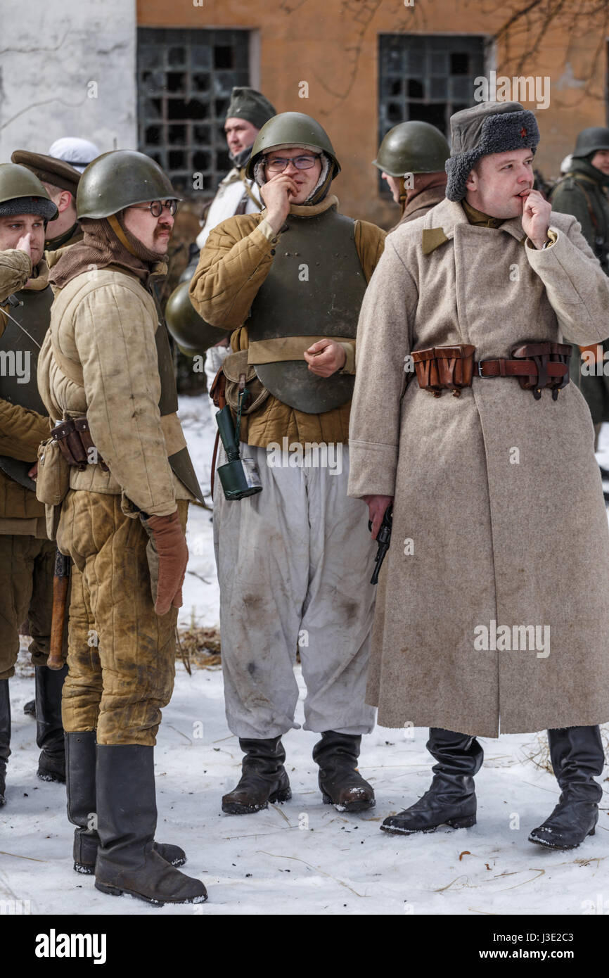 Russian troopers before a battle Stock Photo - Alamy