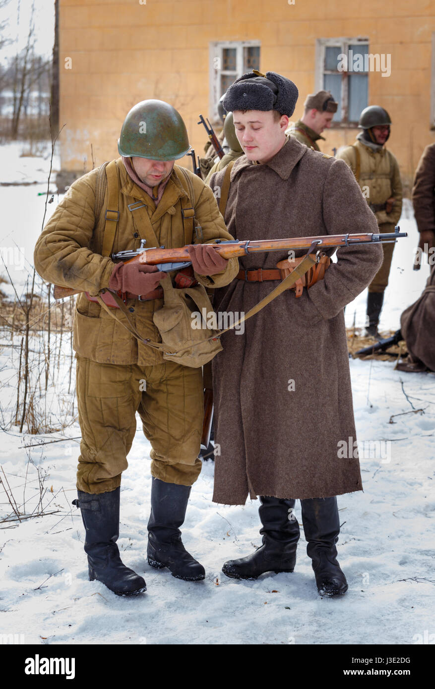 Russian troopers before a battle Stock Photo - Alamy