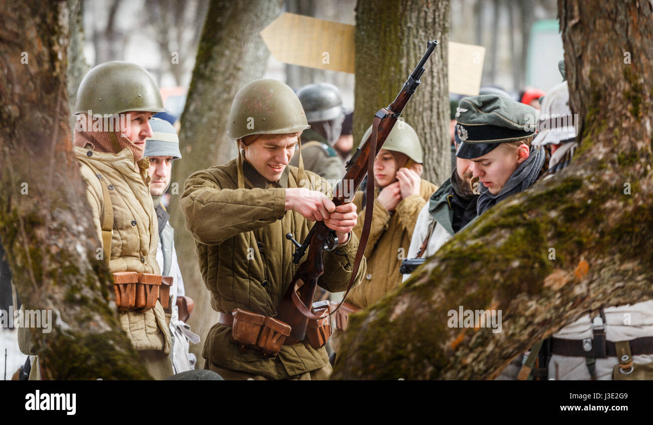 Russian troopers before a battle Stock Photo - Alamy