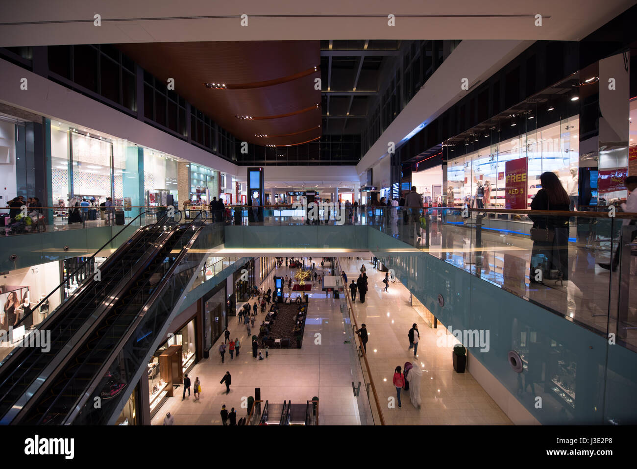 interior of the large modern shopping center Stock Photo - Alamy