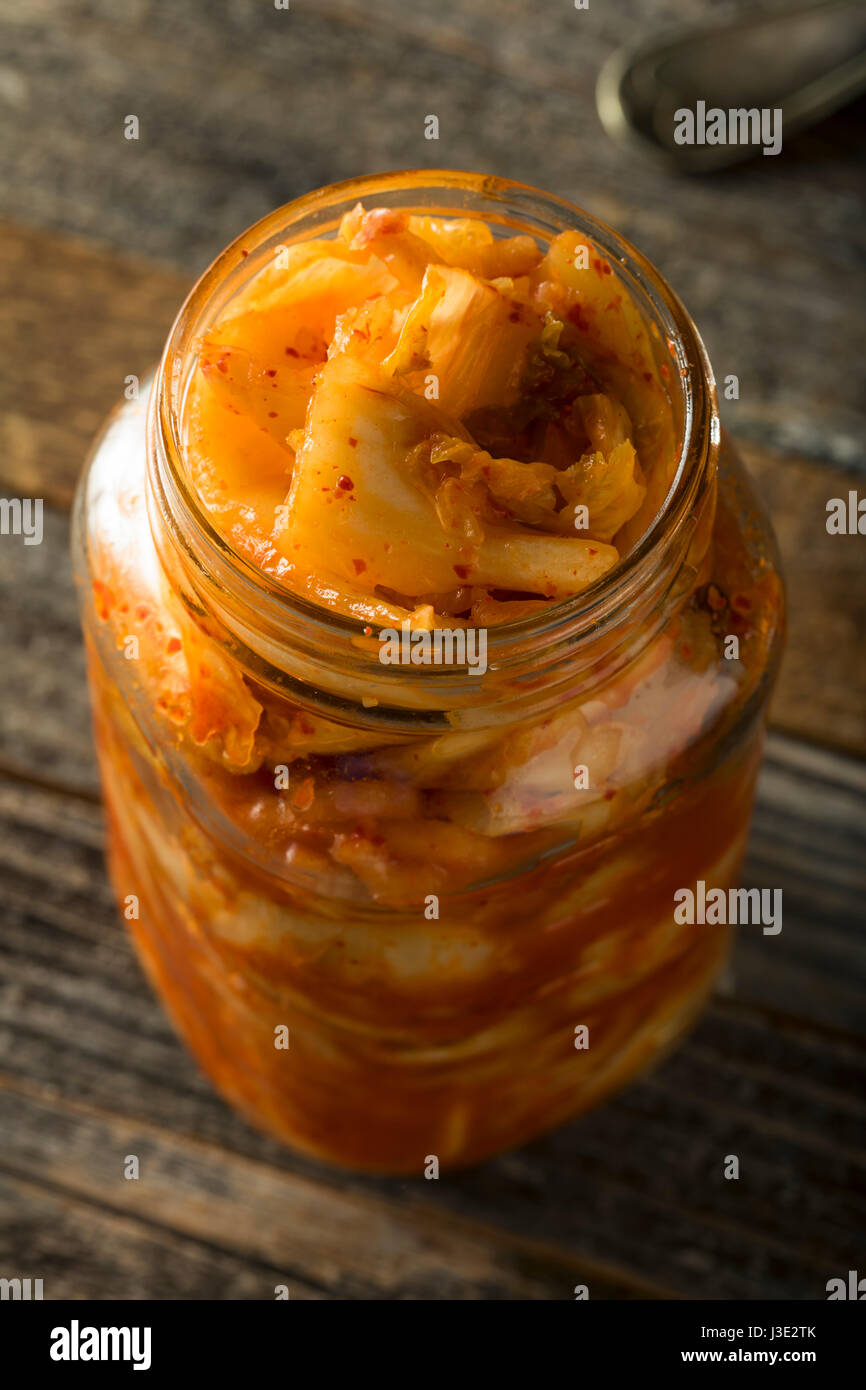 Homemade Spicy Fermented Korean Kimchi in a Bowl Stock Photo - Alamy