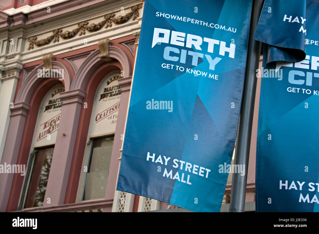 Perth City banner, Western Australia Stock Photo - Alamy