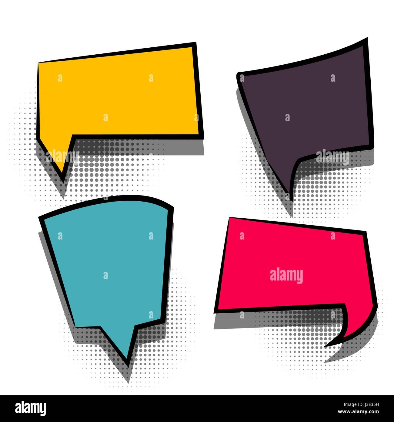 Comic set text empty cartoon colored cloud Stock Vector Image & Art - Alamy