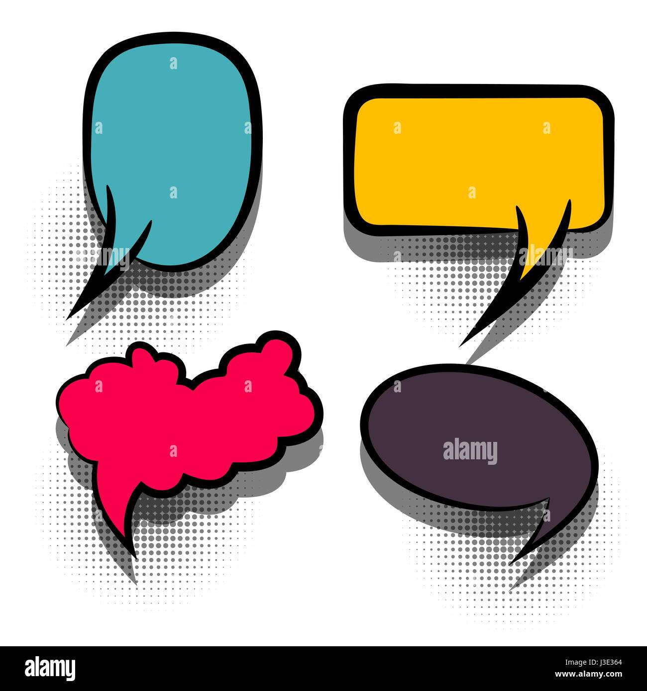 Comic set text empty cartoon colored cloud Stock Vector Image & Art - Alamy