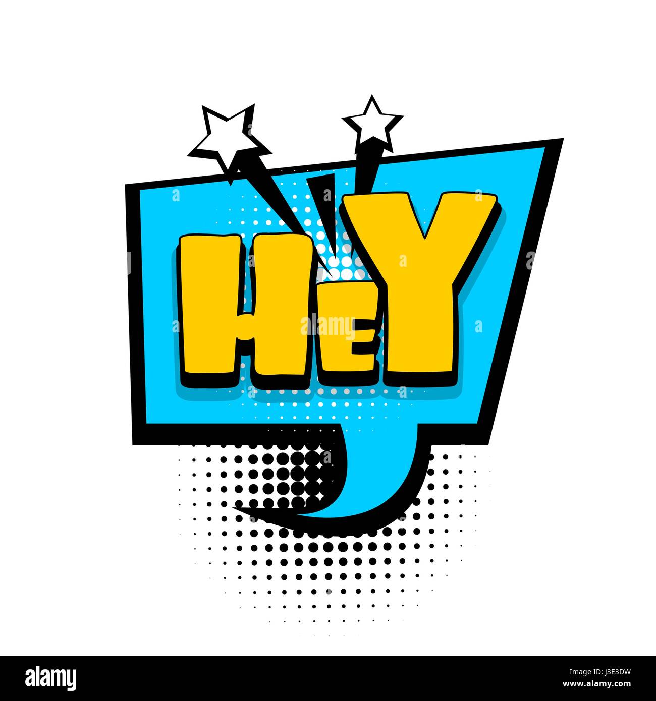 Hey sticker Stock Vector Images - Alamy