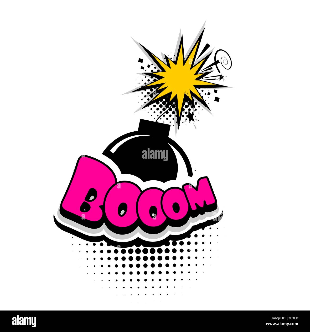 Comic book text bubble advertising bomb, boom Stock Vector Image & Art ...