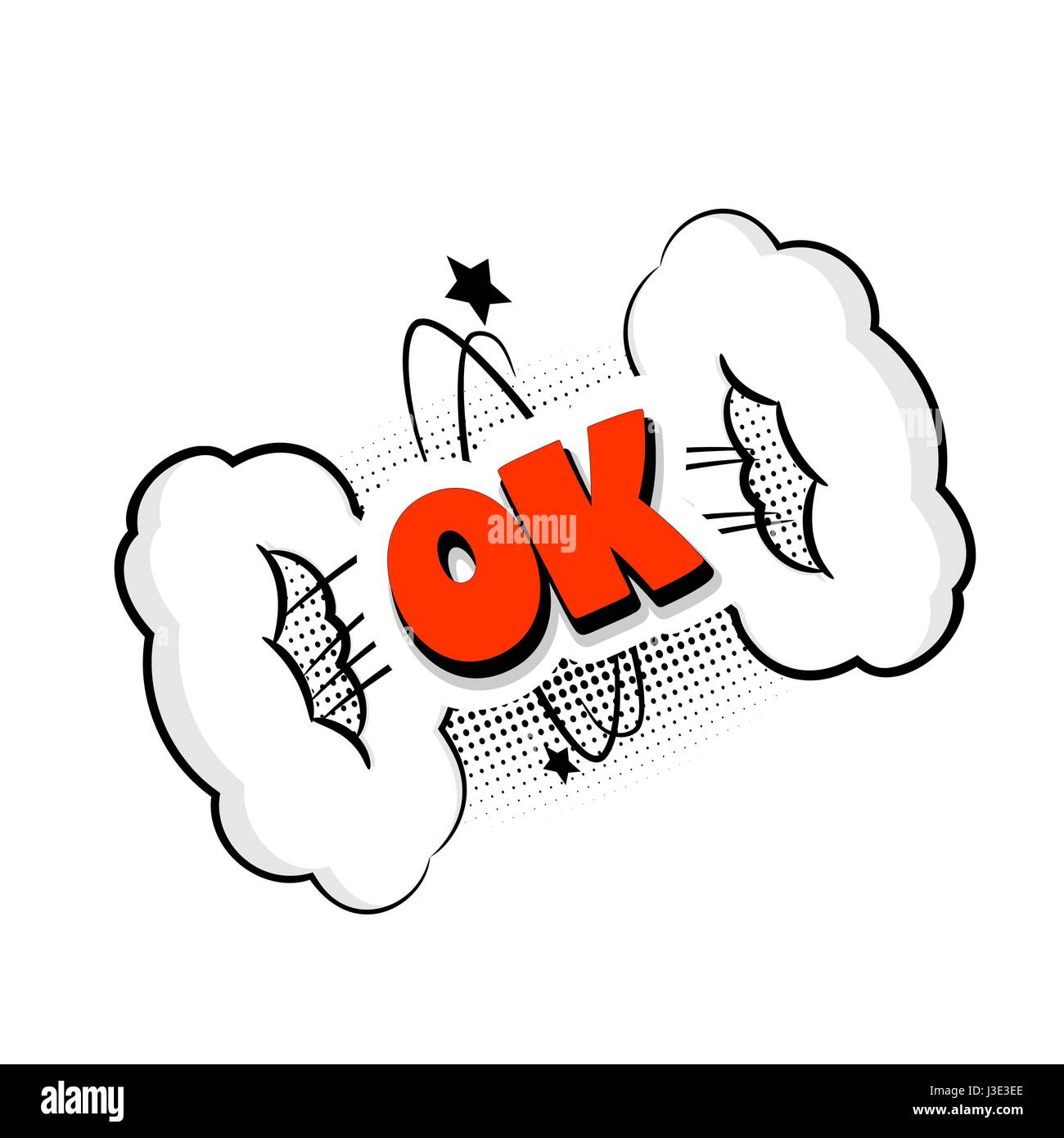 Ok comic cloud label Stock Vector Images - Alamy