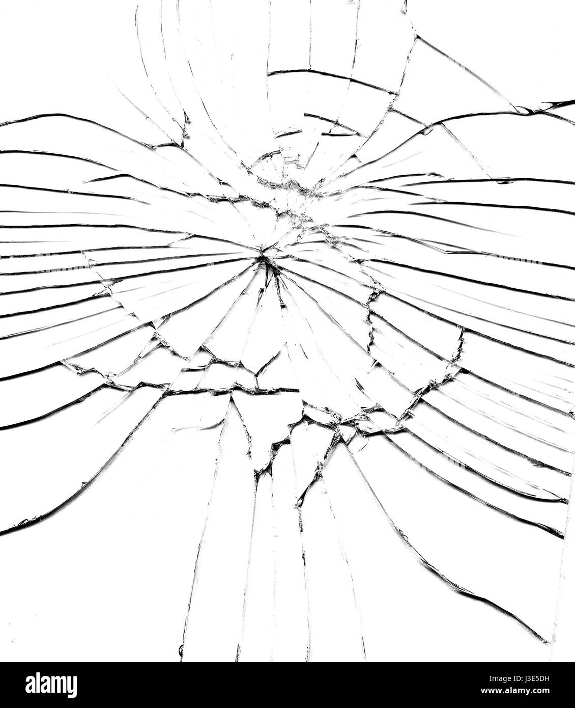 Shattered glass - cracks and shards -hit glass Stock Photo - Alamy