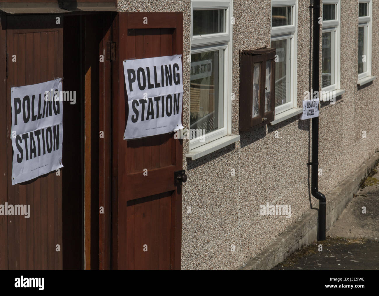 Polling station in Lambley village Hall, Northumberland Stock Photo - Alamy