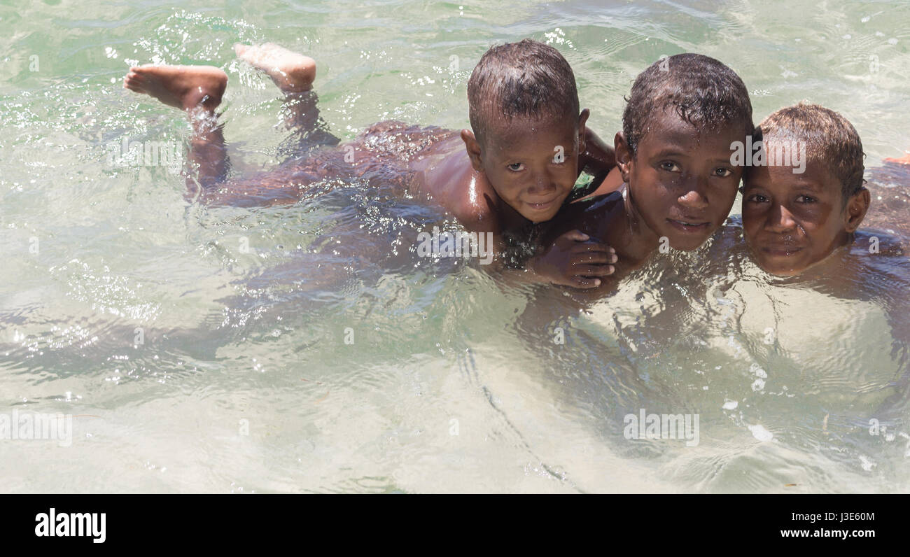 Melanesian Kids Of The Solomon Islands Hi Res Stock Photography And