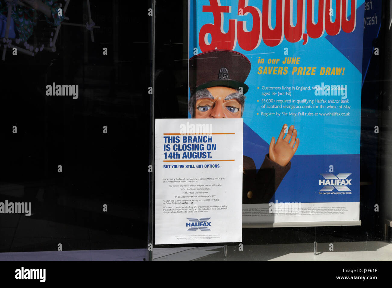 Halifax Building Society / Bank Closing Notice branch closure Stock ...