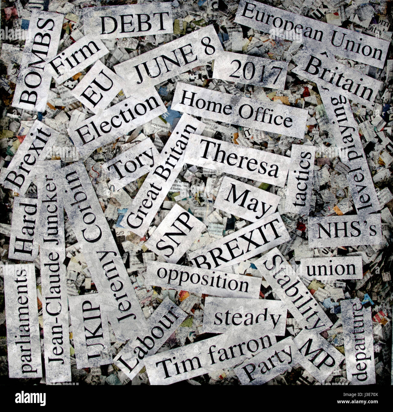 the UK election news from above Stock Photo - Alamy