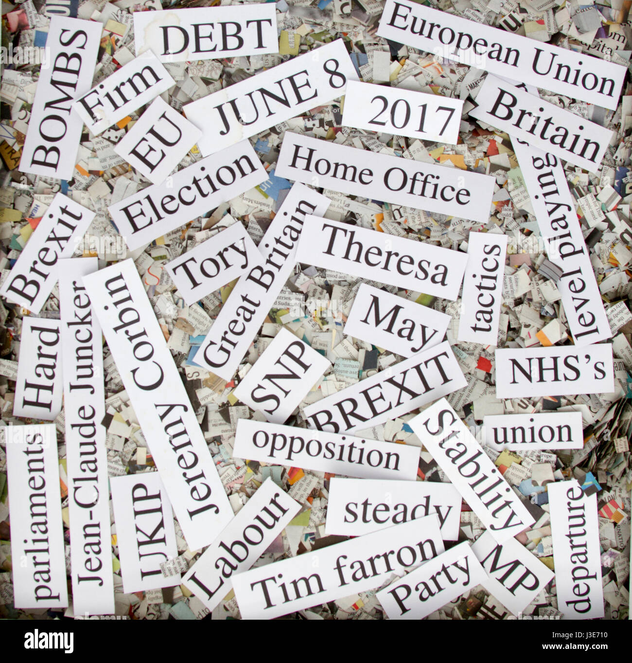 the UK election news from above Stock Photo - Alamy