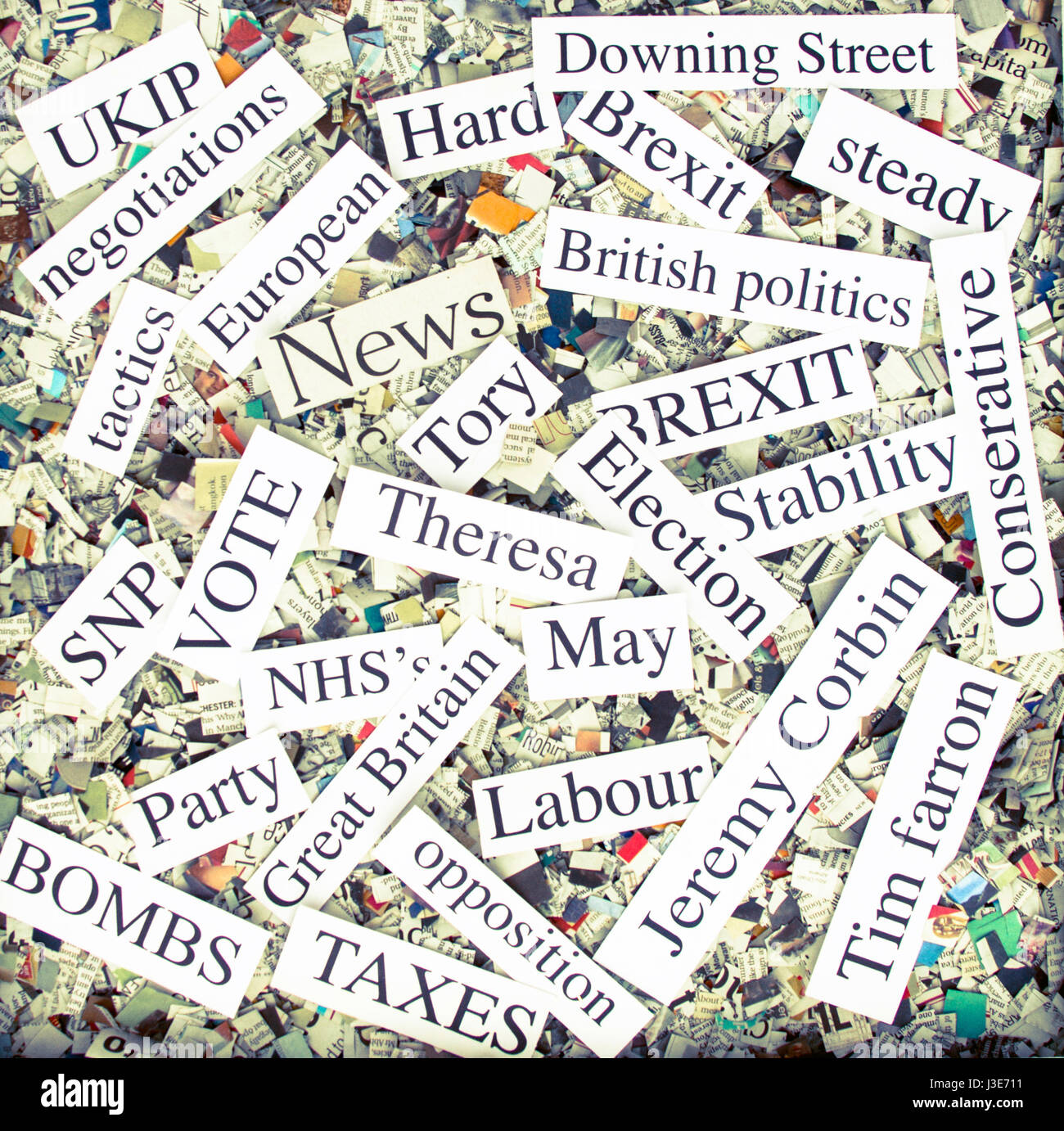 the UK election news from above Stock Photo - Alamy