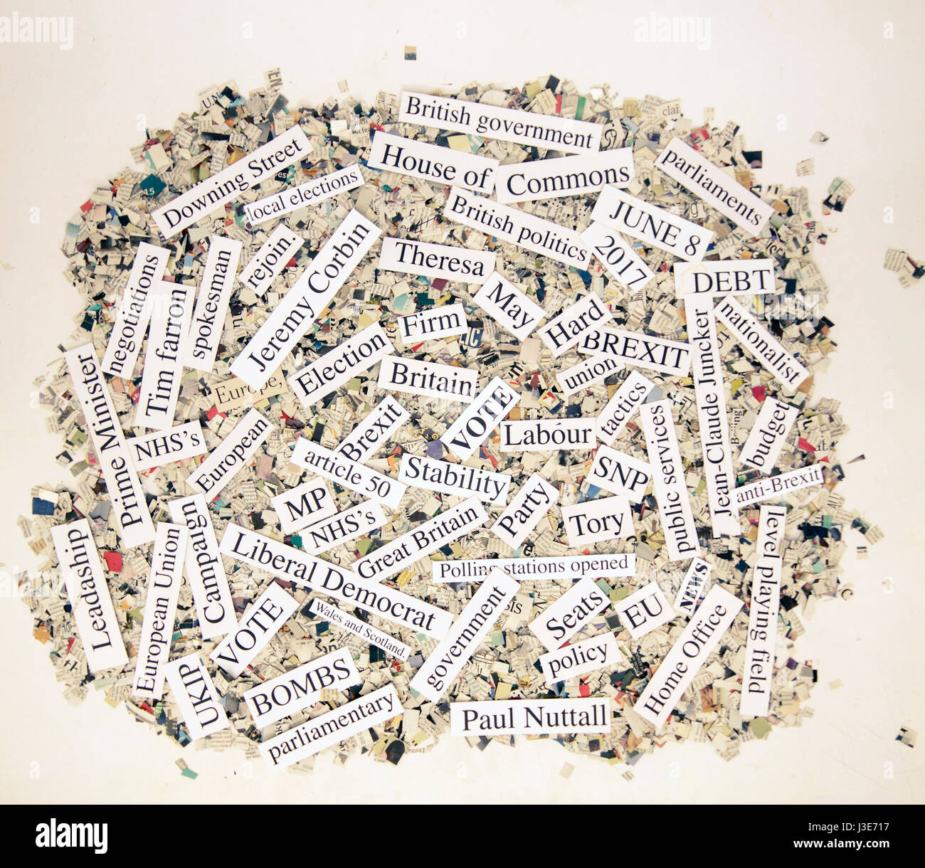 the UK election news from above Stock Photo - Alamy