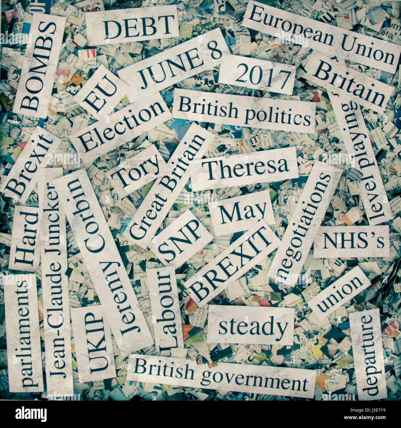 the UK election news from above Stock Photo - Alamy